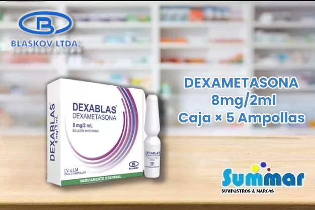 Dexablas 8mg/2ml Solución Inyectable Caja x 5 Ampollas (Dexametasona ...